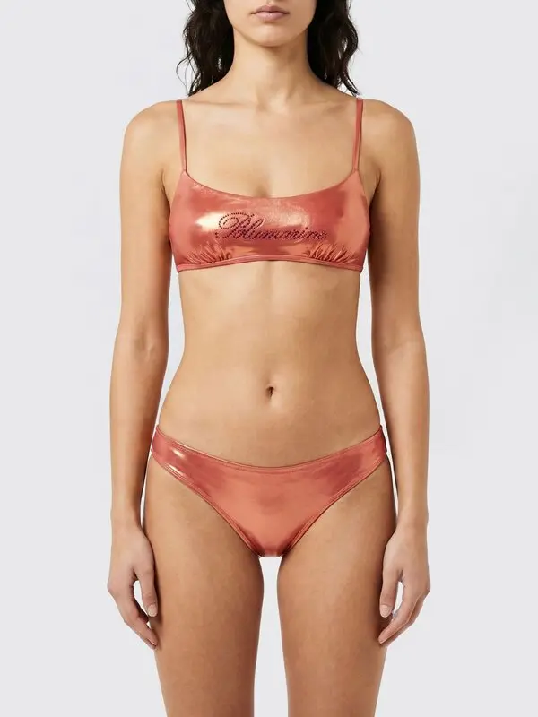 Blumarine Stretch Polyester Bikini Top - Orange