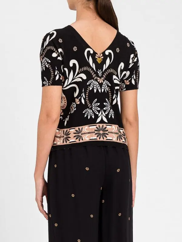 TWINSET Printed Cotton Blend Knit