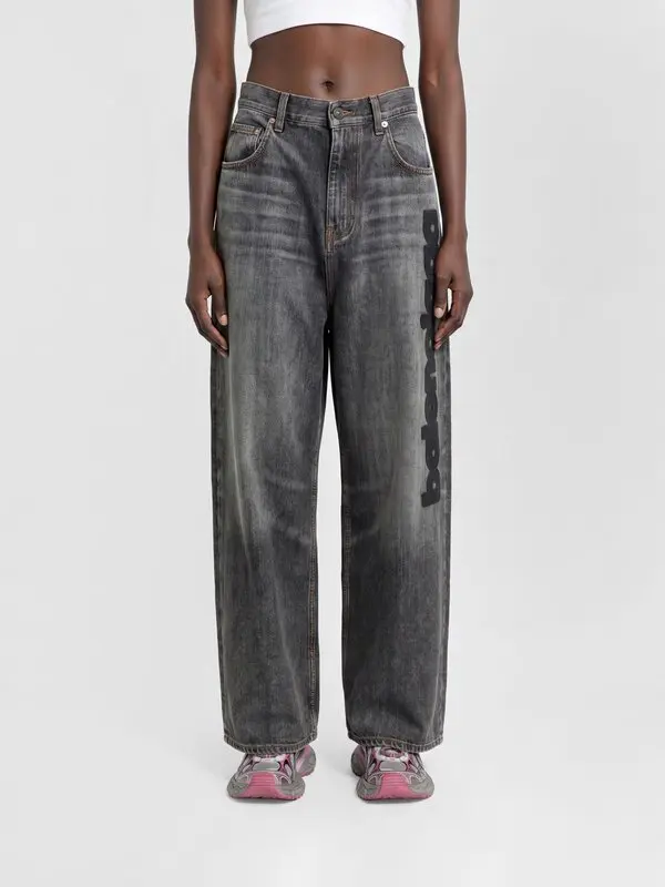 Balenciaga Palazzo Denim Jeans With Logo