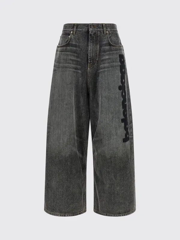Balenciaga Palazzo Denim Jeans With Logo