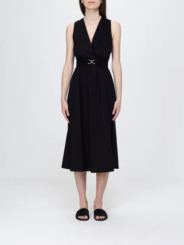 TWINSET Stretch Cotton Shirtdress - Black