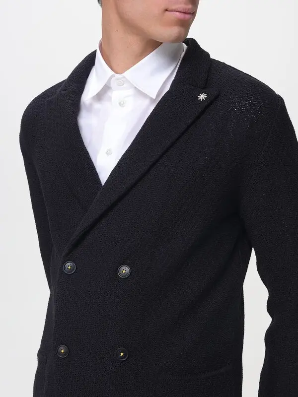 MANUEL RITZ Double-breasted Blazer In Cotton Blend