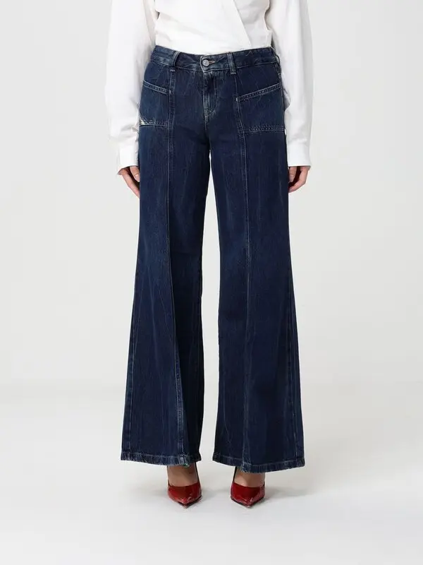 DIESEL® D-akii Flared Cotton Denim Jeans