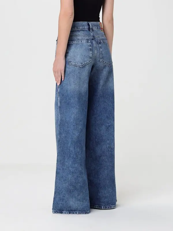 DIESEL® Wide-leg Cotton Denim Jeans