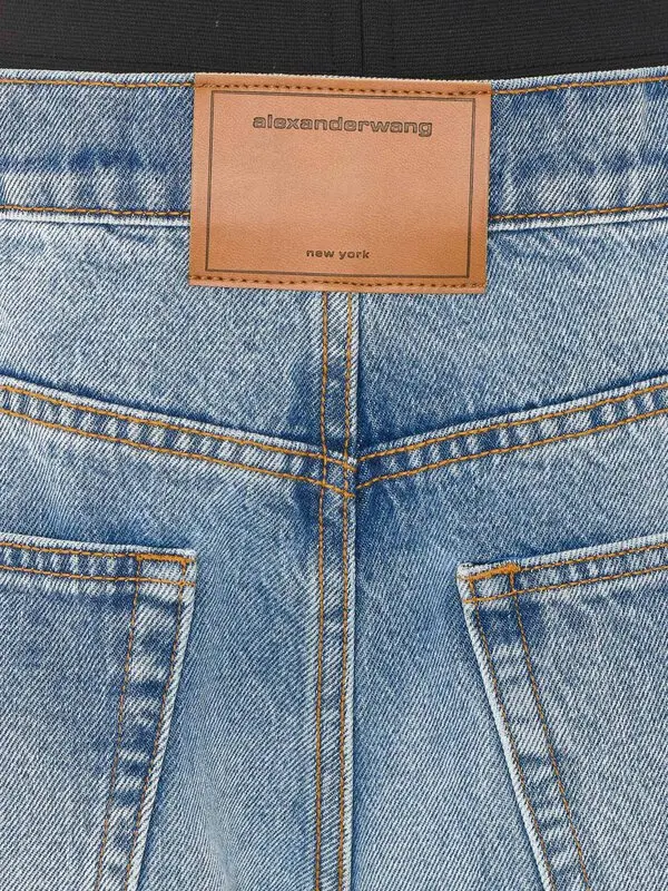 Alexander Wang High-waisted Baggy Jeans With Logo Waistband