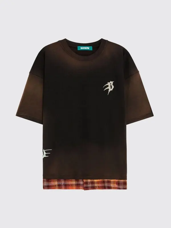 BARROW Printed Cotton T-shirt - Black