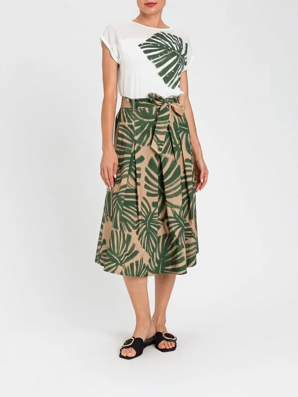 TWINSET Printed Cotton Skirt