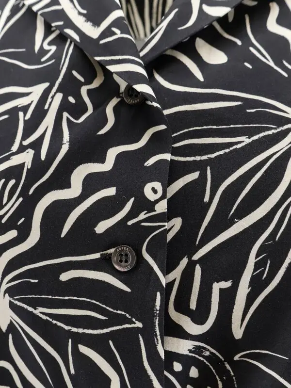Aspesi Cotton Shirtdress With Floral Print
