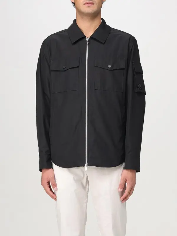 Moose Knuckles Zip Up Jacket With Collared Neckline