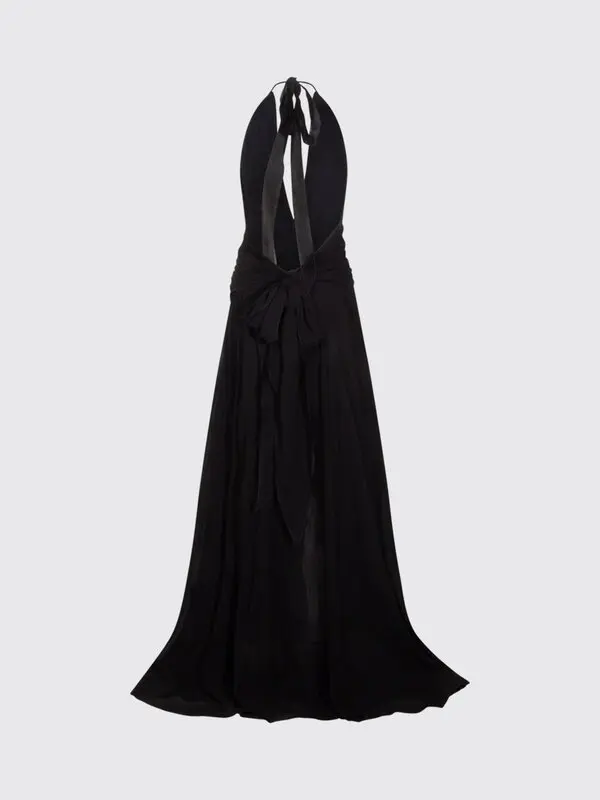 Blumarine Long Halterneck Viscose Dress