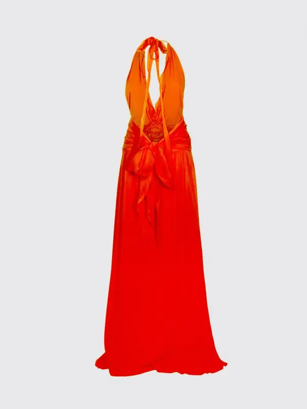 Blumarine Viscose Long Dress - Orange