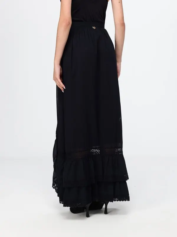 TWINSET Cotton Skirt With Ruffles - Black