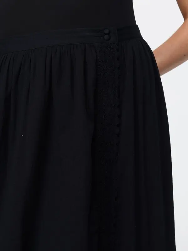 TWINSET Cotton Skirt With Ruffles - Black