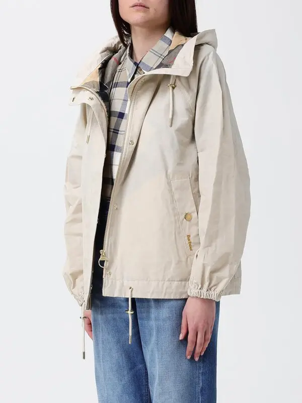 Barbour Hawkridge Hooded Rain Windbreaker - Beige