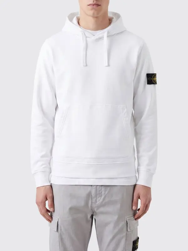Stone Island Hooded Sweatshirt - White