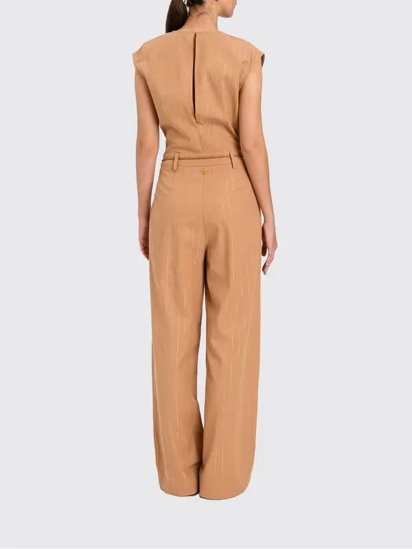 TWINSET Striped Cotton Blend Jumpsuit
