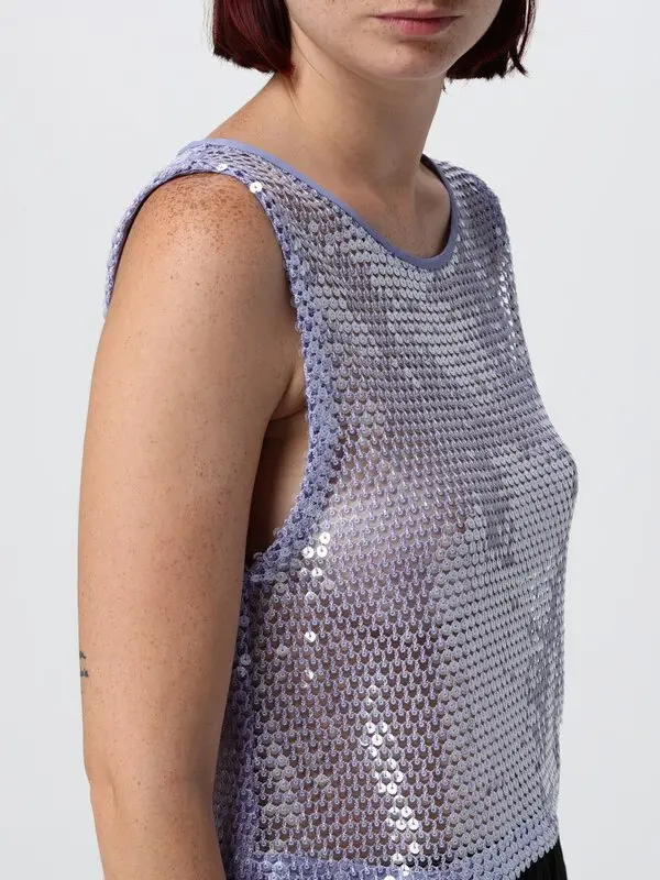 Emporio Armani Sequin Embellished Cropped Top