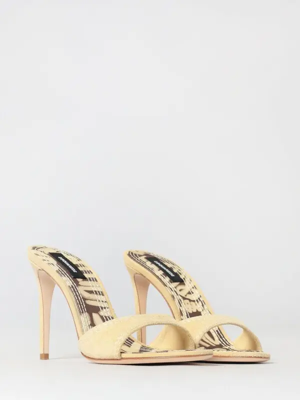 Dsquared2 Suede Mules - Yellow