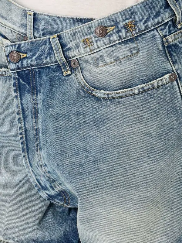 R13 Shorts With Asymmetrical Waistband