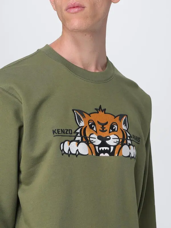 Kenzo Tiger Embroidered Sweatshirt - Grey