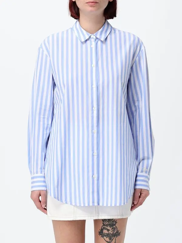 MC2 SAINT BARTH Cotton Shirt - Gnawed Blue