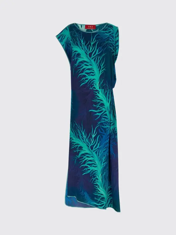 F.R.S FOR RESTLESS SLEEPERS Printed Silk Blend Midi Dress