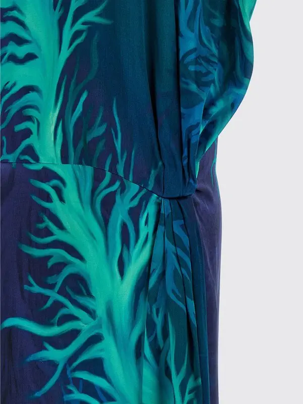 F.R.S FOR RESTLESS SLEEPERS Printed Silk Blend Midi Dress