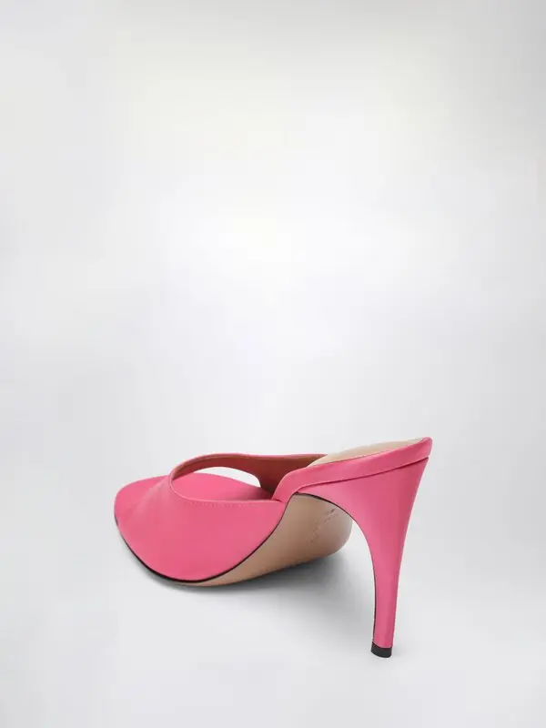 Attico Betta Satin Mules - Fuchsia