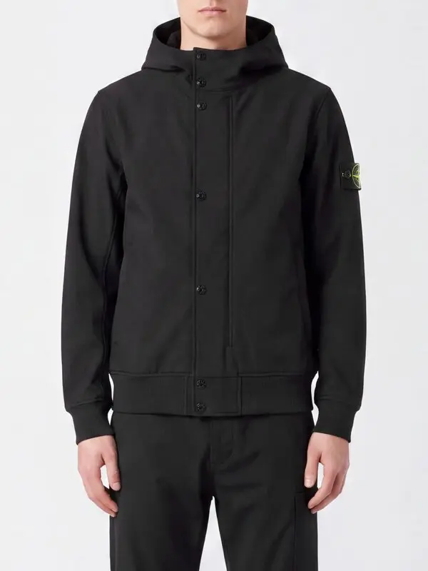 Stone Island Hooded Jacket - Black