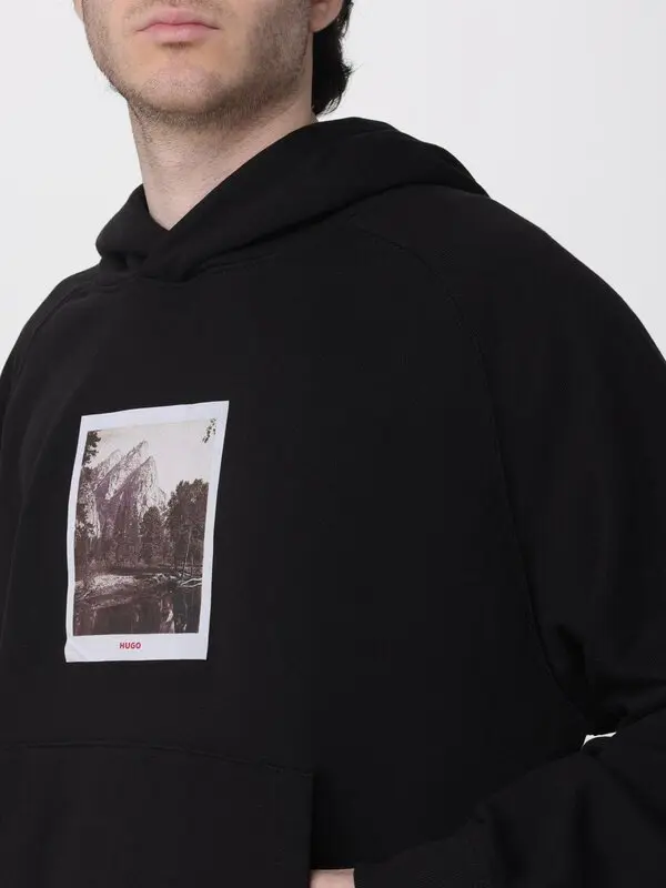 Hugo Printed Cotton Hoodie