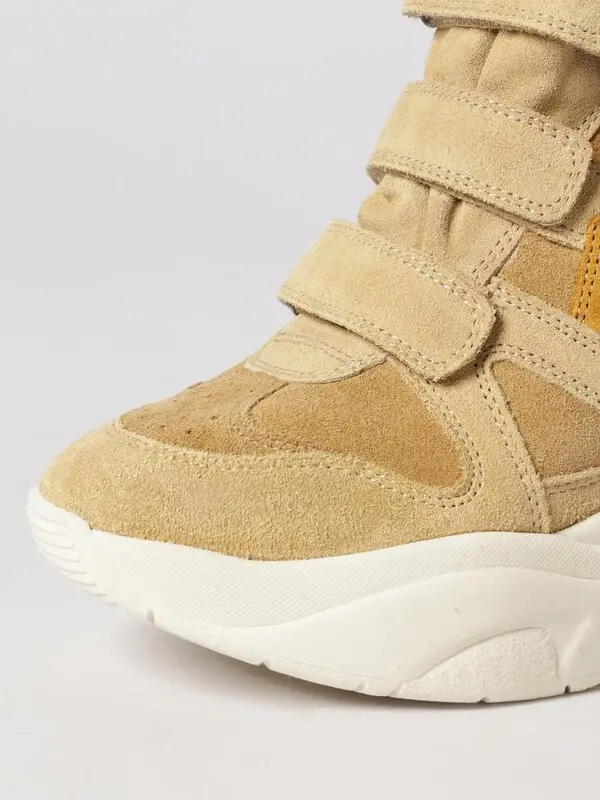 Isabel Marant Étoile Balskee Suede Wedge High Top Sneakers - Beige