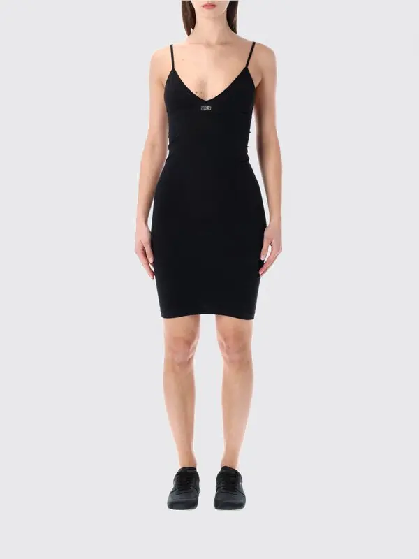MAISON MARGIELA Mini Dress In Stretch Cotton Blend - Black