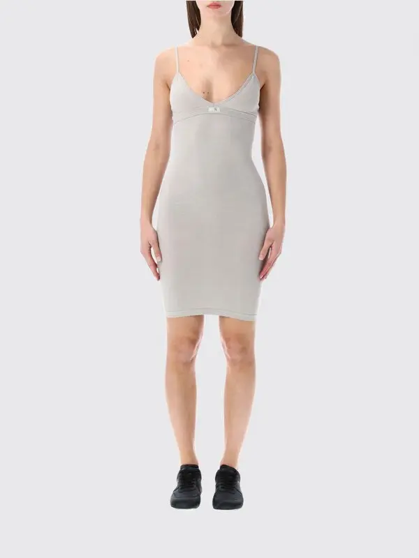 MAISON MARGIELA Mini Dress In Stretch Cotton Blend - Grey