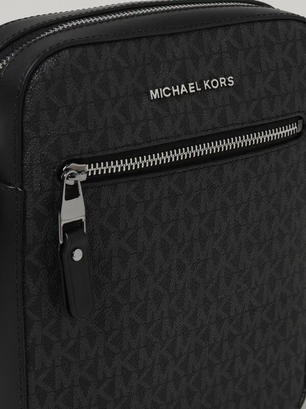 Michael Kors Varick Coated Cotton Monogram Crossbody Bag