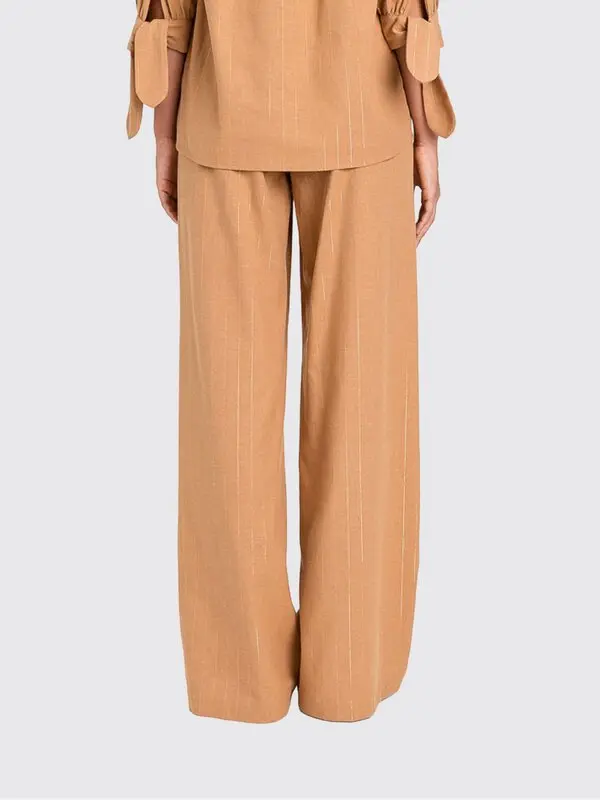 TWINSET Lurex Cotton Blend Palazzo Trousers