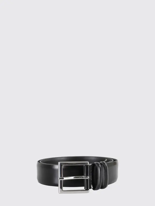 Orciani Brushed Leather Belt - Black