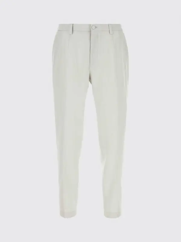 Dolce & Gabbana Slim Fit Virgin Wool Pants - Beige