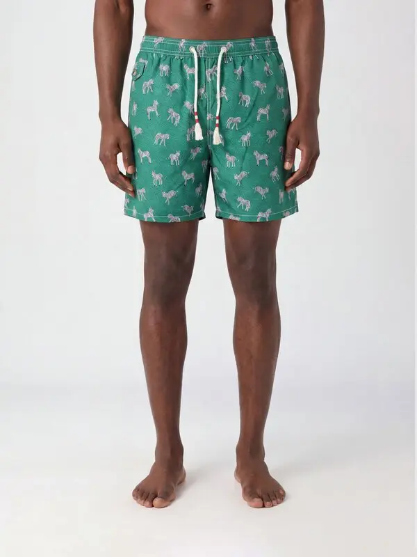 MC2 SAINT BARTH Giraffe Print Swim Shorts - Emerald
