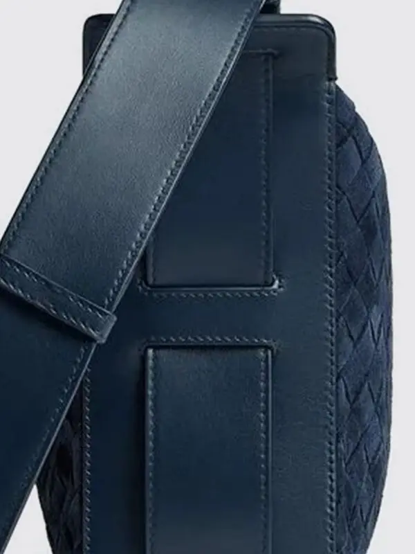 Bottega Veneta Tribeca Woven Suede Shoulder Bag