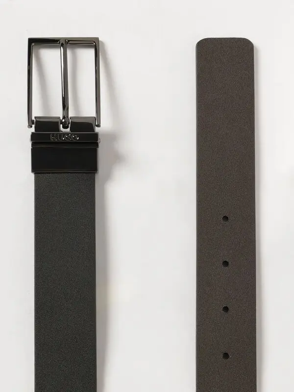 Hugo Reversible Leather Belt With Pin Buckle
