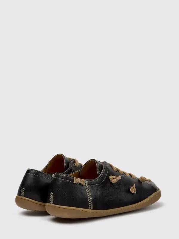 Camper Twins Grained Leather Slip-on Sneakers With Elasticated Laces