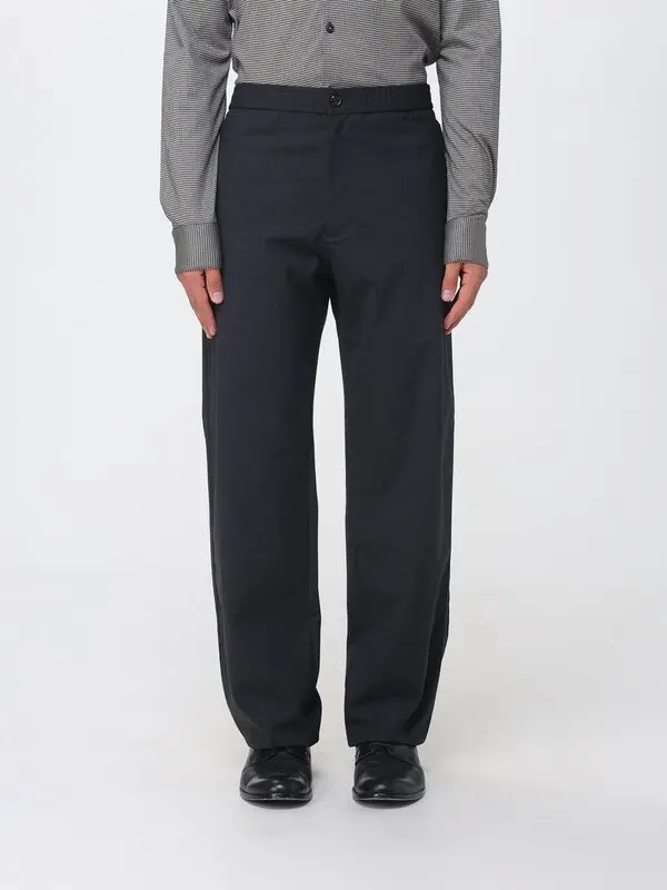 Emporio Armani Slim Fit Wool Blend Trousers