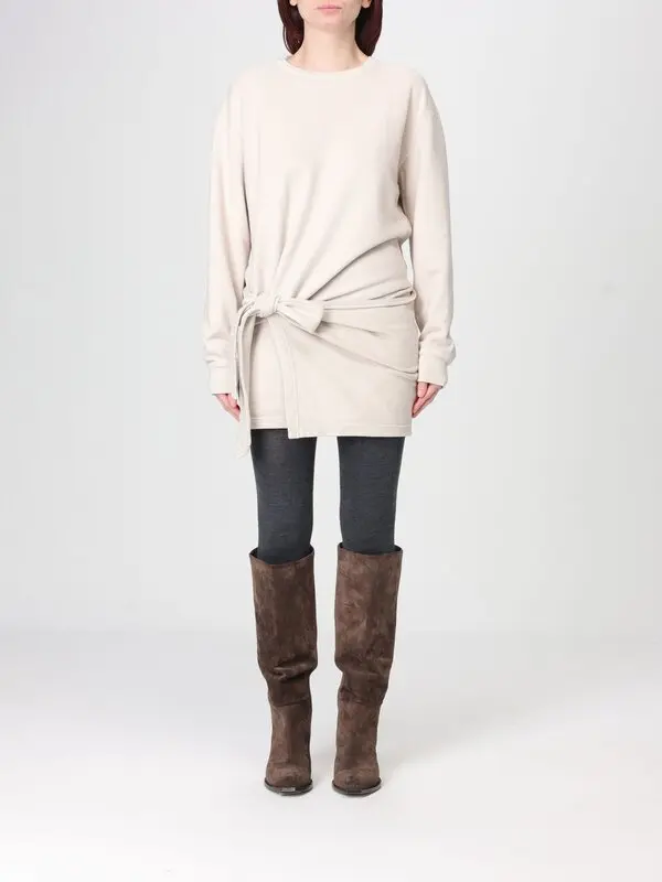 Isabel Marant Étoile Knotted Sweatshirt Dress - Beige