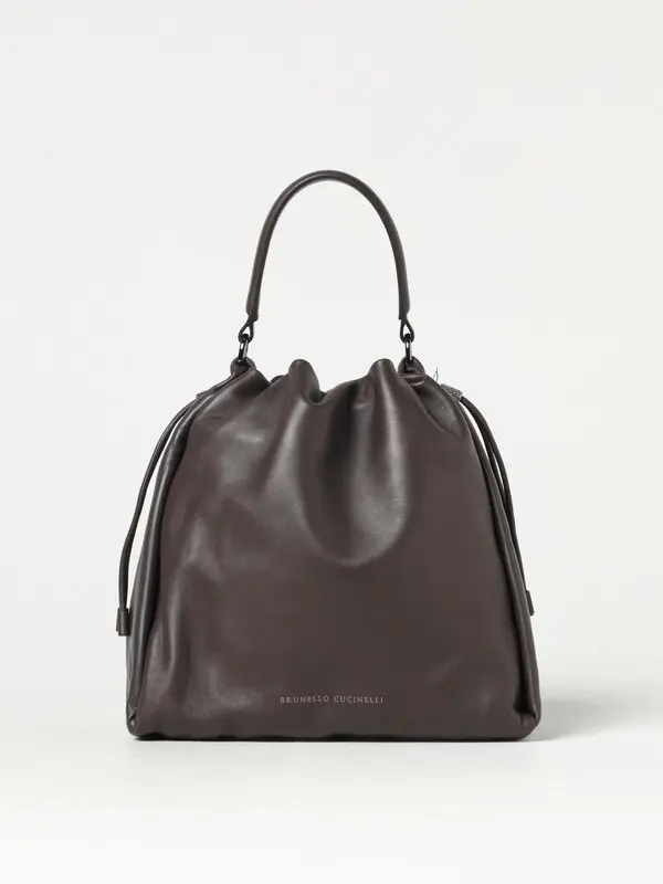 Brunello Cucinelli Leather Bucket Bag - Dark