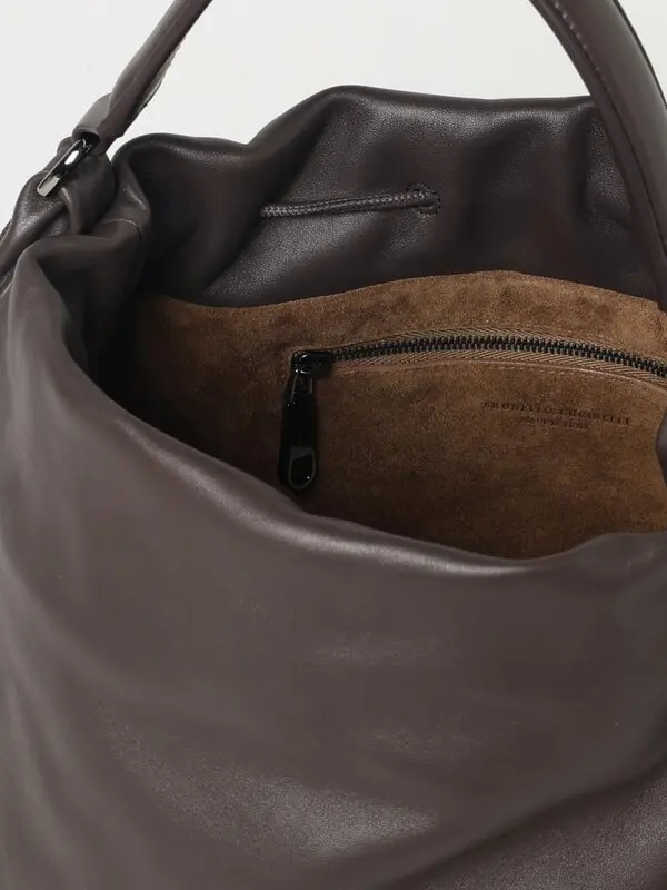 Brunello Cucinelli Leather Bucket Bag - Dark