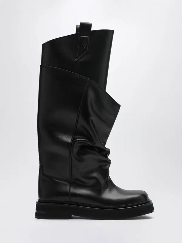 Attico La Passeggiata Draped Leather Boots