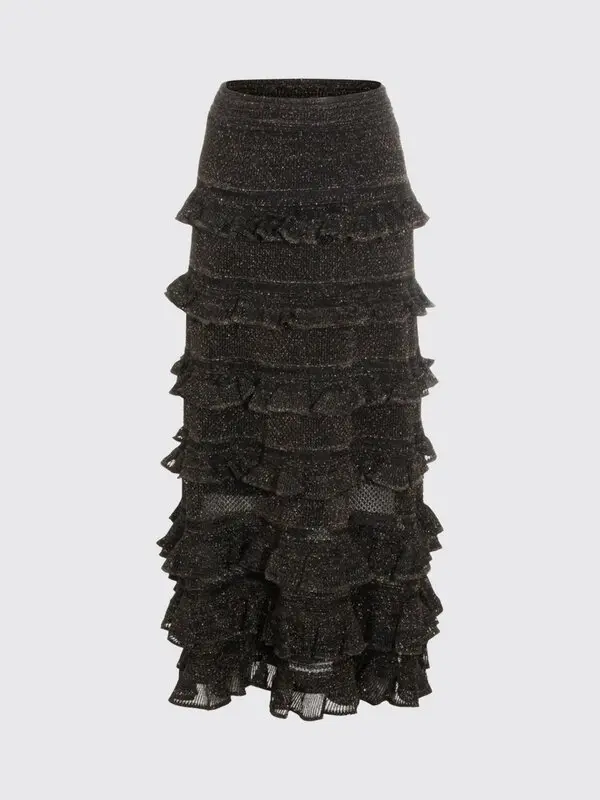 Zimmermann Cotton Midi Skirt With Ruffles