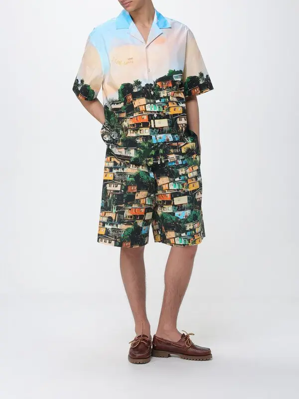 LANEUS Stretch Cotton Drawstring Shorts