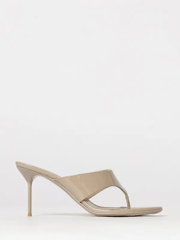 Paris Texas Lidia Patent Leather Mules - Grey