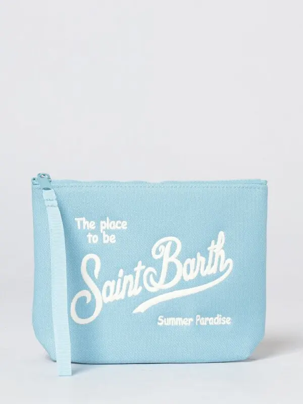 MC2 SAINT BARTH Cotton Blend Aline Pouch With Wrist Strap - Gnawed Blue